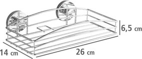 Koupelnová polička Vacuum-Loc - chromovaná ocel, WENKO