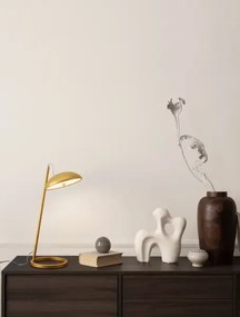 Designová stolní lampa Flute zlatá