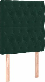 Box spring postel s matrací tmavě zelená 80 x 200 cm samet 3132828