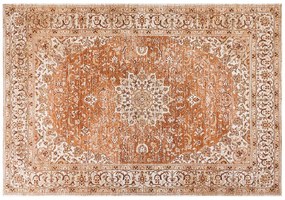 Bavlněný koberec 160 x 230 cm oranžový HAYAT Beliani