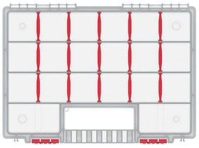 Kistenberg Plastový organizér 22 přihrádek NORT 344x249x50 červený