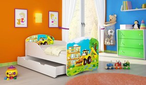 Dětská postel - Bagr - 160x80 cm + šuplík
