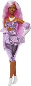 Mattel Barbie Deluxe modelka - Metalické Šaty / od 3 let