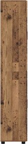 Vysoký bufet FLORIN 60 x 35 x 182 cm Staré dřevo 3397912