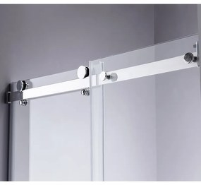 BPS-koupelny Posuvné sprchové dveře HYD-PD03B 100 chrom/transparent pro instalaci do niky + vanička HYD-OSV-ST06A bílá