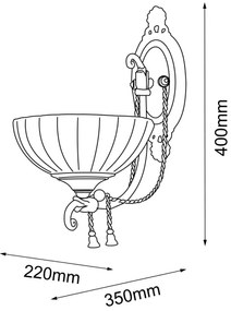 Amplex 8307 - Nástěnné svítidlo GRANADA 1xE27/10W/230V