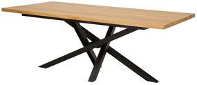 Drewmax ST377 160x90 jídelní stůl masiv dub/kov
