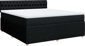 Box spring postel s matrací černá 180x200 cm textil 3289844