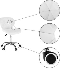 Designová kancelářská židle NOMI - bílá ekokůže
