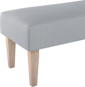 Dlouhá lavička 100x40cm barva šedá látka pletený vzor