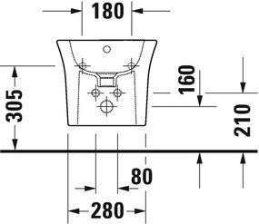 Duravit White Tulip - Závěsný bidet 540x365 mm, bílá 2293150000