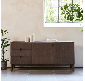 Designová komoda Takayoshi 160 cm tmavě hnědá