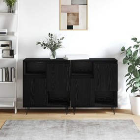 Servírovací skříň 2 ks Černý dub 60 x 35 x 70 cm 3394550