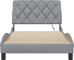 Rám postele s LED bez matrace Světle šedá 100x200 cm Látka 3310650