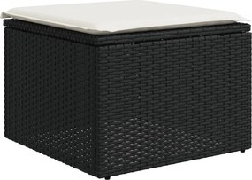 9dílná zahradní sedací souprava s poduškami černá polyratan 3225580