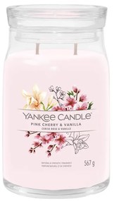 Yankee Candle Signature svíčka velká Pink Cherry & Vanilla, 567g