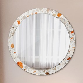 Kulaté zrcadlo tištěný rám Lastrické pozadí fi 90 cm