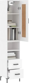 vidaXL Skříň highboard 34,5 x 34 x 180 cm kompozitní dřevo [3200257] Barva: Bílá