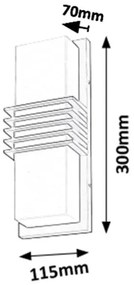 Rabalux 8940 - LED Venkovní nástěnné svítidlo RODEZ LED/12W/230V 800lm 4000K