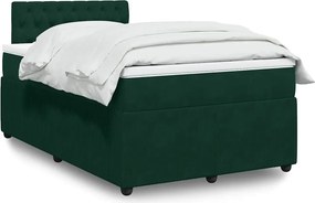 Box spring postel s matrací tmavě zelená 120x190 cm samet 3287695