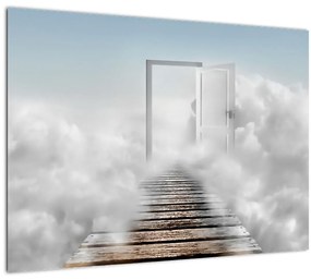 Skleněný obraz - Dveře do nebe (70x50 cm)