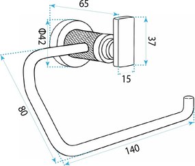 Držák na toaletní papír REA RIVO 81305 zlatý kartáčovaný