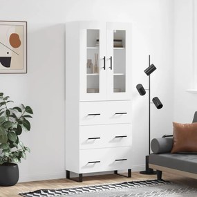 Skříň highboard bílá 69,5 x 34 x 180 cm kompozitní dřevo - Default Title