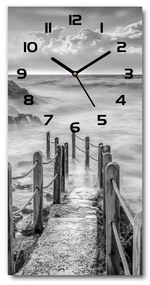 Wallmuralia Nástěnné hodiny Stezka nad mořem 30x60 cm