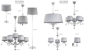 Jupiter 1609 - EG P CH - Stojací lampa EGIDA 3xE27/60W