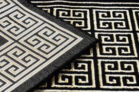 Dywany Łuszczów, Běhoun Gloss 6776 86 greek black/gold, 60x300, žlutá, kancelář