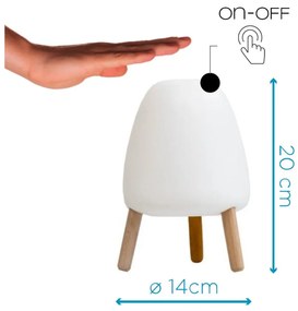 Bílá stolní lampa Tomasucci Jelly, výška 20 cm