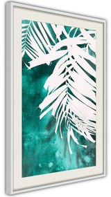 Artgeist Plakát bílá palma Velikosti (šířkaxvýška): 20x30, Finální vzhled: Bílý rám s paspartou