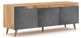 TV stolek Tue dub craft zlatý/beton grafit