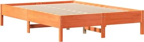 Postel bez matrace voskově hnědá 150 x 200 cm masivní borovice 3301709