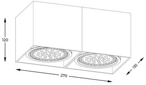 Zuma Line Bodové svítidlo BOX  2, 2x15W Barva: Černá