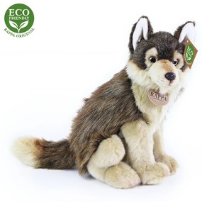 Rappa Plyšový sedící vlk, 28 cm