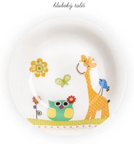 3dílný dětský porcelánový jídelní set Orion Giraffe