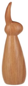 Dekorační keramický zajíček v dekoru dřeva- 24,5 cm