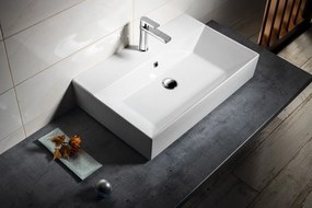Aqualine, Keramické umyvadlo 70x42cm, na desku, 10SF50070