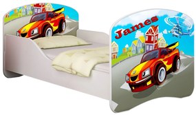 Dětská postel - Závodní auto + jméno 140x70 cm