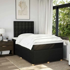 Box spring postel s matrací černá 120x200 cm textil 3292039