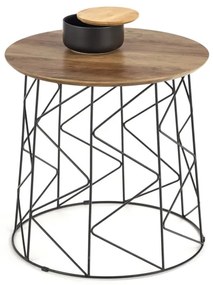 Konfereční stolek MUSAKA, 50x50x50, ořech/černá