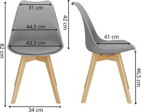 Designová židle SPRINGOS VERDE DC0017 šedá