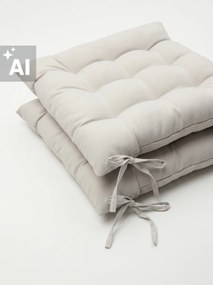 Sinsay - Prošívaný podsedák na židli s tkaničkami - šedá