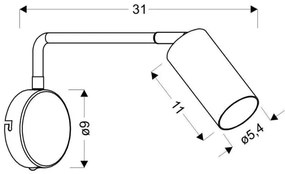 Nástěnná lampička TINA 1xGU10/15W/230V bílá