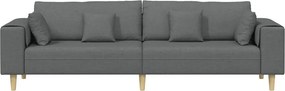 Pohovka Tmavě šedá 250 x 77 x 76 cm textil 3335144