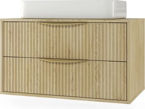 Závěsná skříňka pod umyvadlo Avila s deskou 80 cm dub Cremona Torro