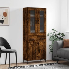 Skříň highboard kouřový dub 69,5 x 34 x 180 cm kompozitní dřevo 3198534