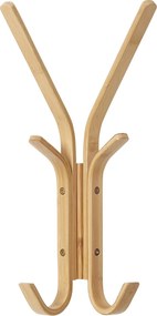 Věšák Hübsch z bambusového dřeva 6 háčků