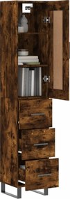 vidaXL Skříň highboard 34,5 x 34 x 180 cm kompozitní dřevo [3200222] Barva: hnědý dub